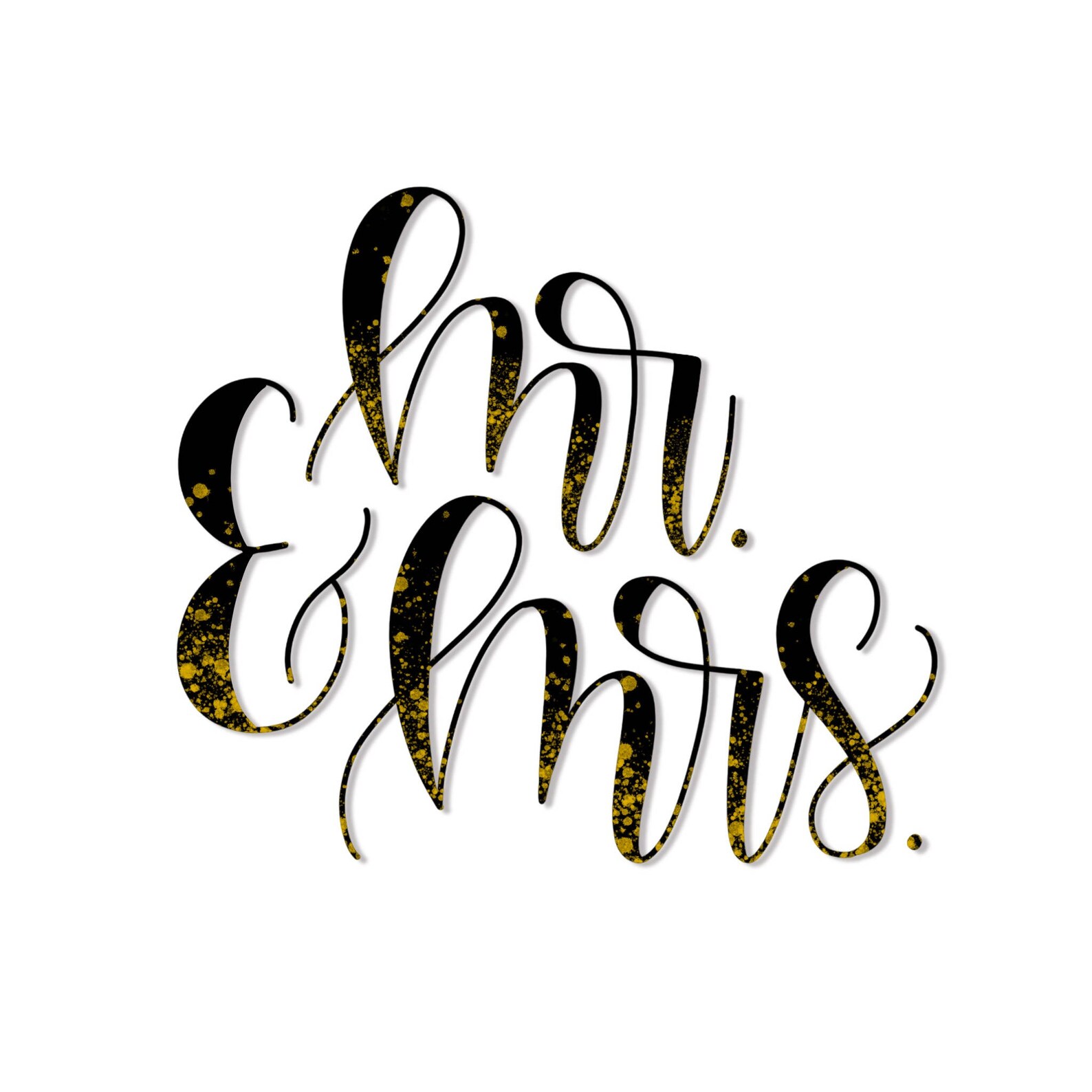 Mr & Mrs Hand Lettered Cookie Cutter and Fondant Cutter and Clay Cutter ...