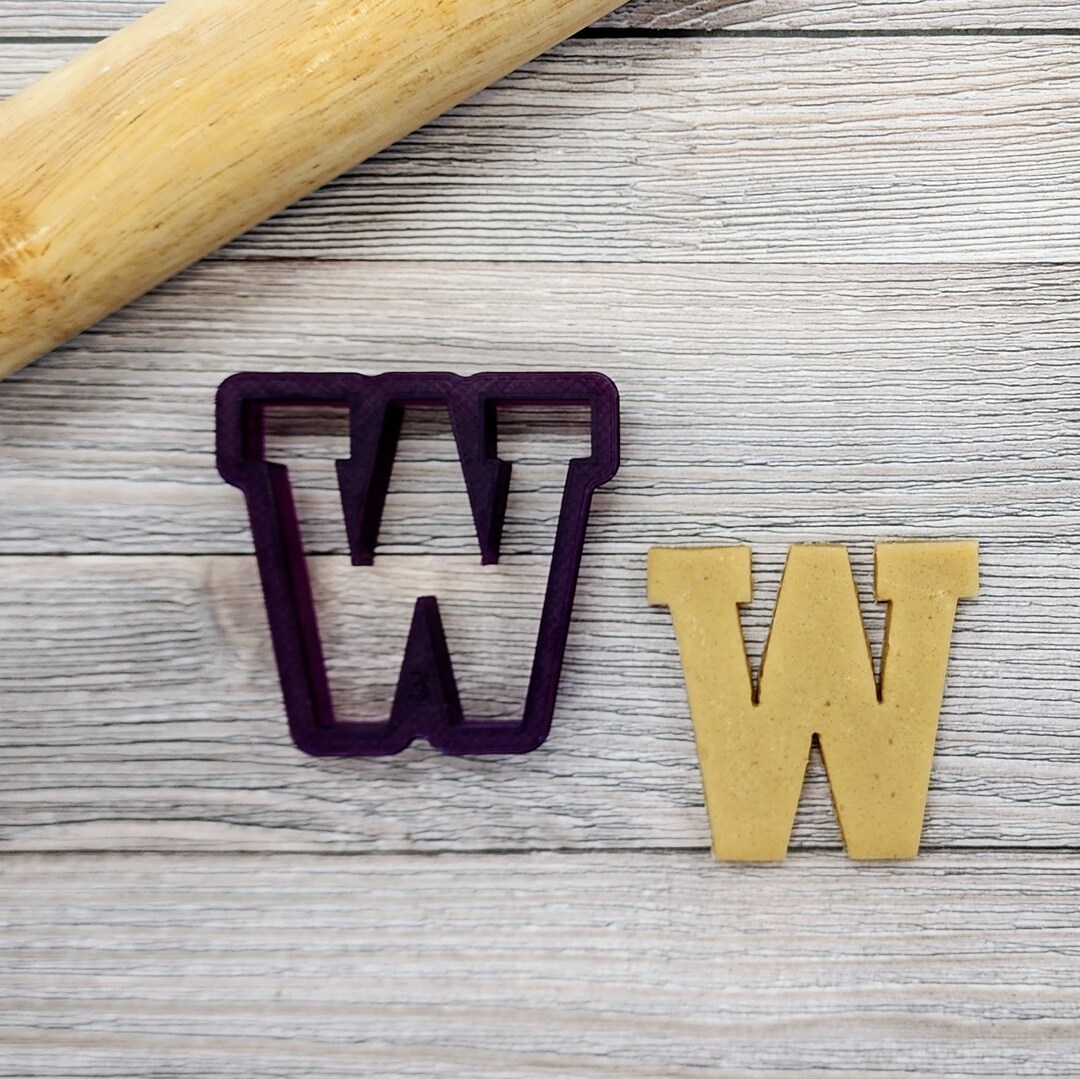 Collegiate Letter W Cookie Cutter and Fondant Cutter and Clay Cutter - Etsy