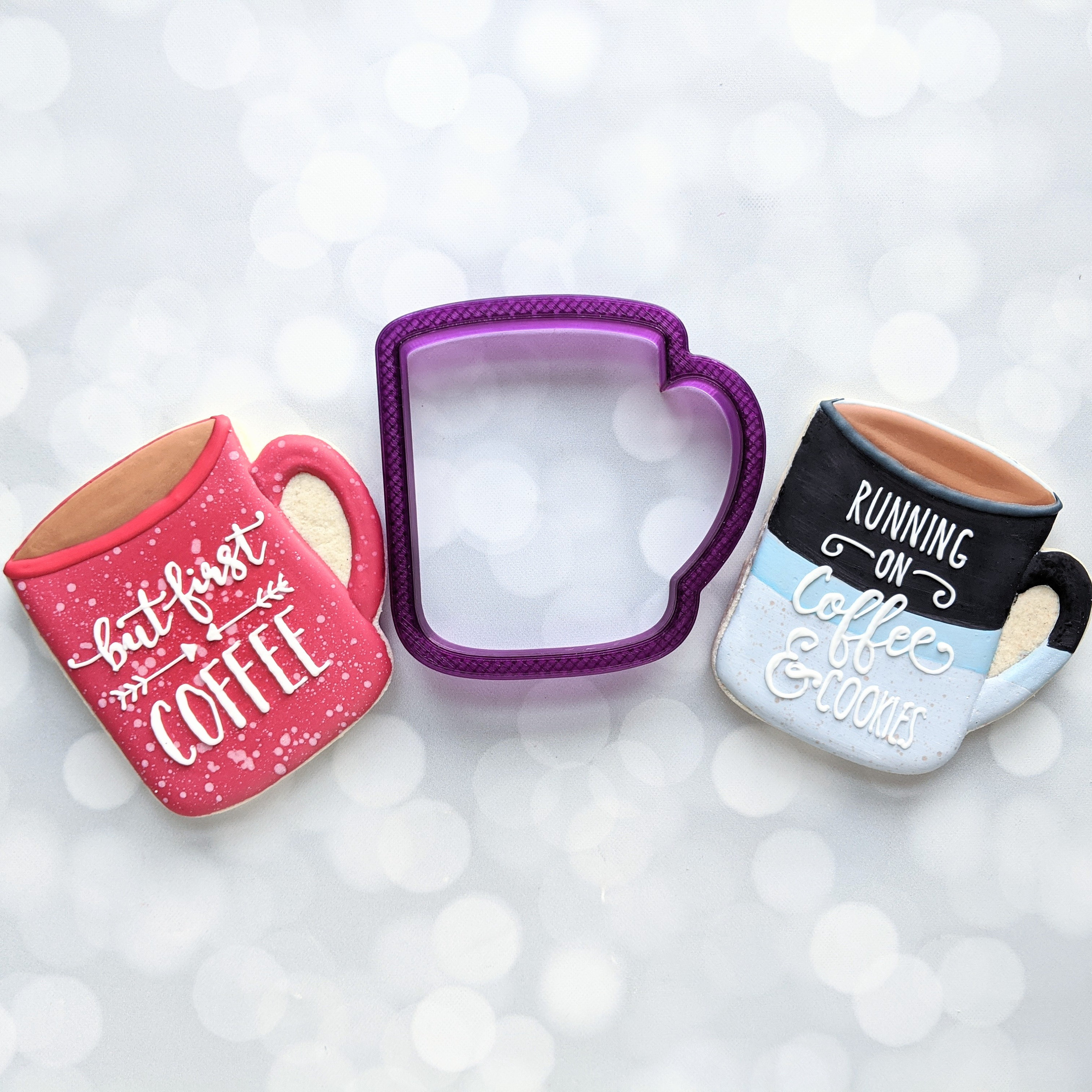 Frappe Cappuccino Take Away Fondant Cookie Cutter Set Coffee Cup Cookie ...