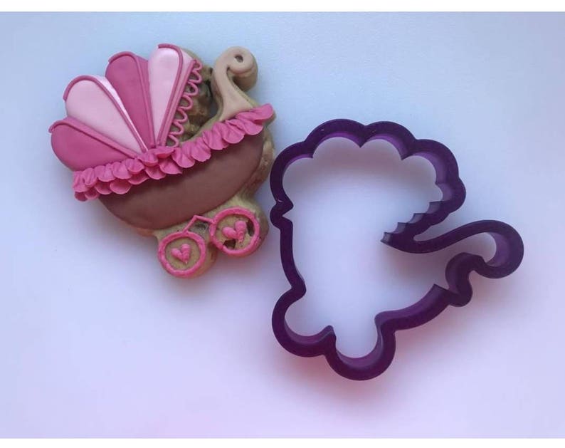 Miss Doughmestic Baby Carriage Stroller Cookie Cutter and Fondant ...