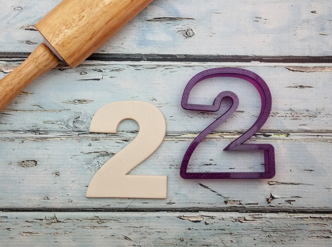 2 Two Second Birthday or Anniversary Cookie Cutter or Fondant Cutter ...