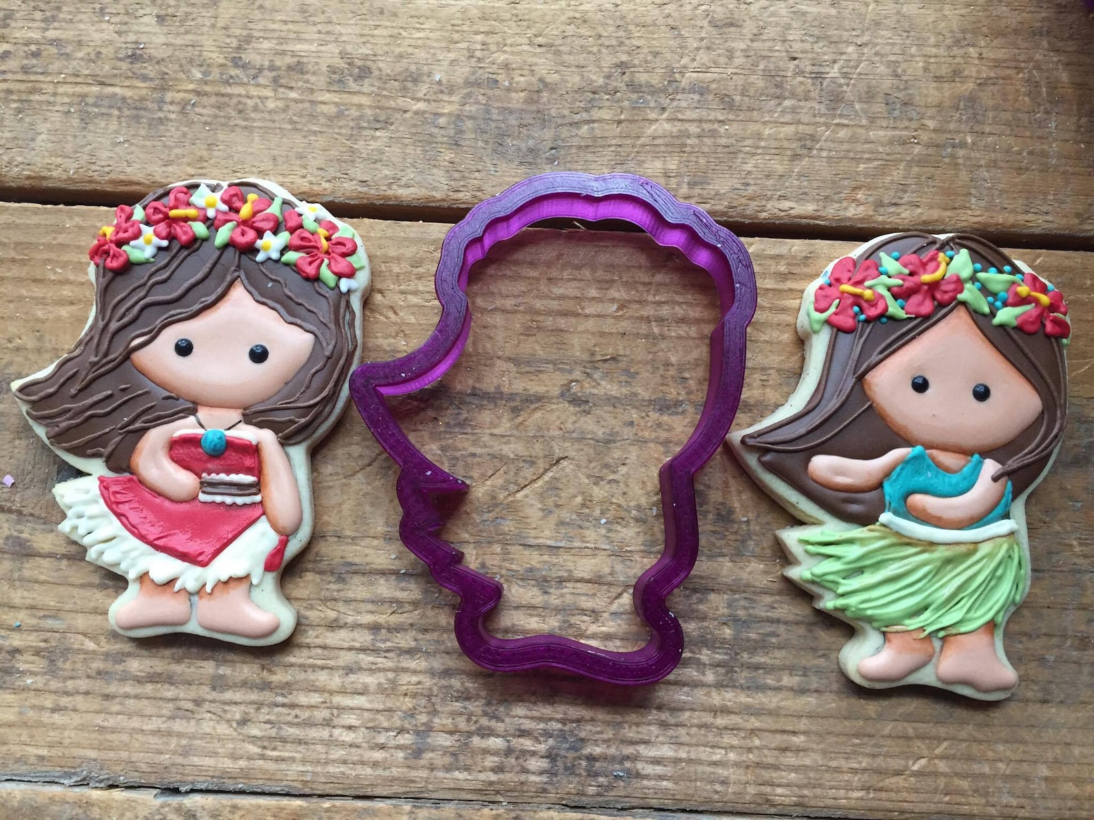 Hula Girl or Hawaiian Girl Cookie Cutter and Fondant Cutter - Etsy