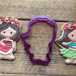 Hula Girl or Hawaiian Girl Cookie Cutter and Fondant Cutter and Clay ...