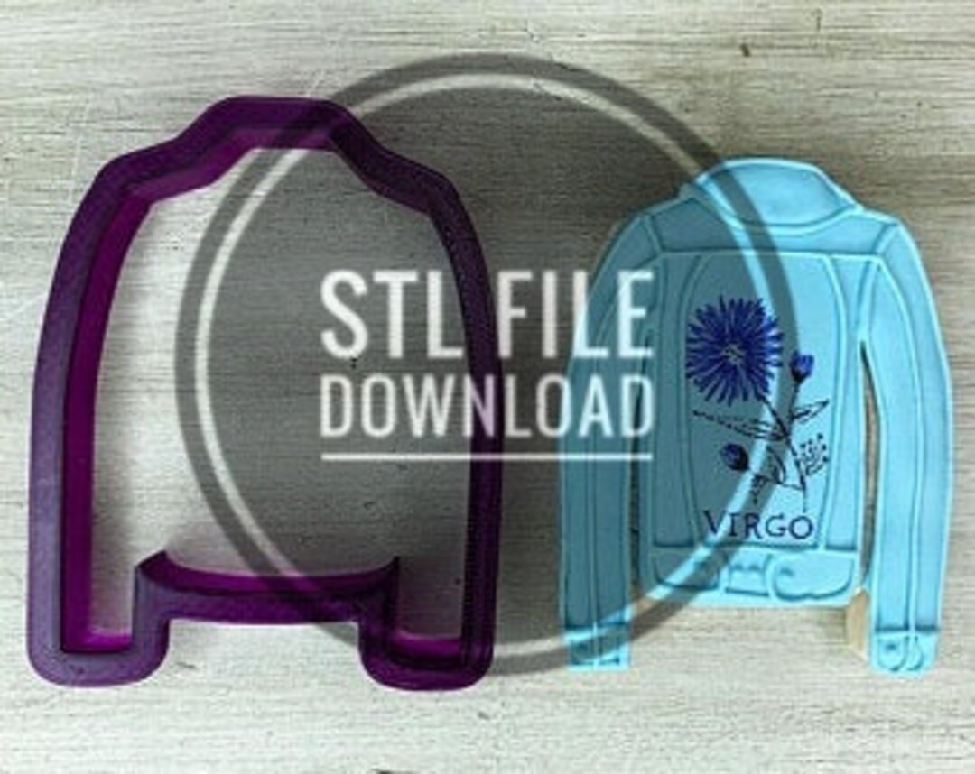 Digital STL File Download for Jean Jacket or Denim Jacket Cookie Cutter ...