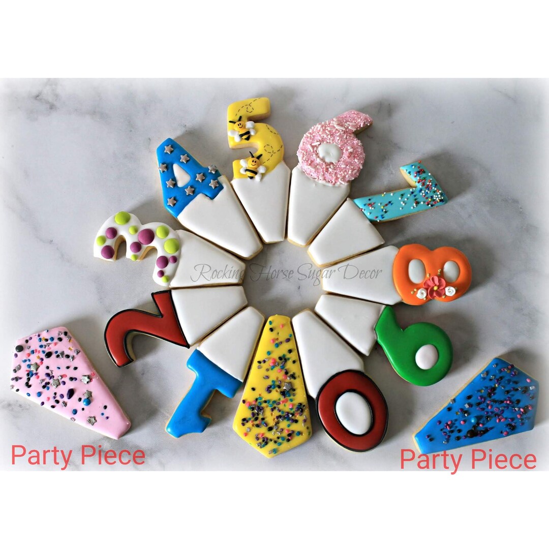 Lynne's Platter Numbers & Party Pieces Cookie Cutter Set and Fondant ...