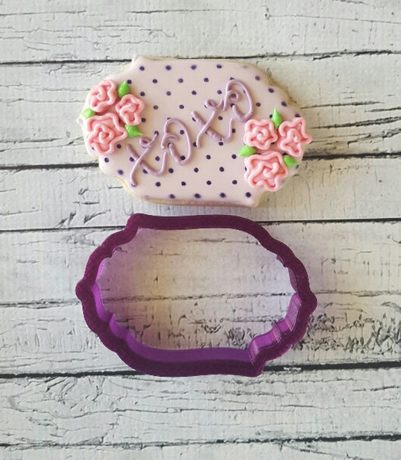 Sarah Plaque Cookie Cutter and Fondant Cutter and Clay Cutter | Etsy