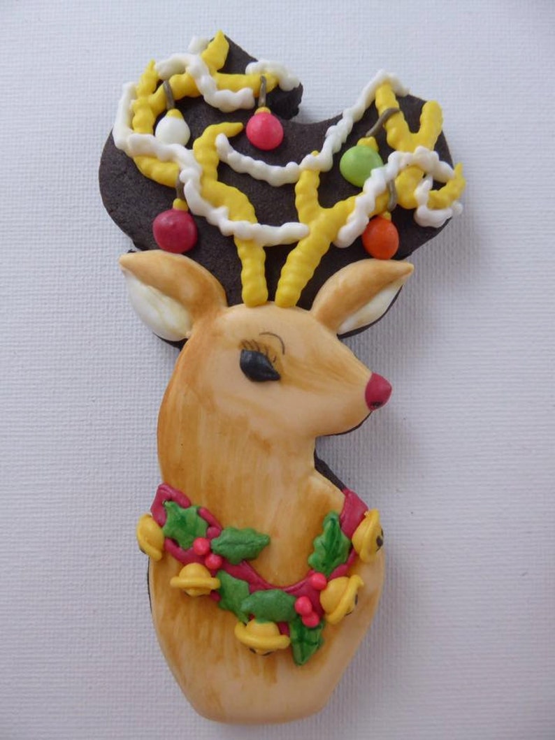 Deer Head or Reindeer or Deer Mount or Buck Cookie Cutter and Fondant ...