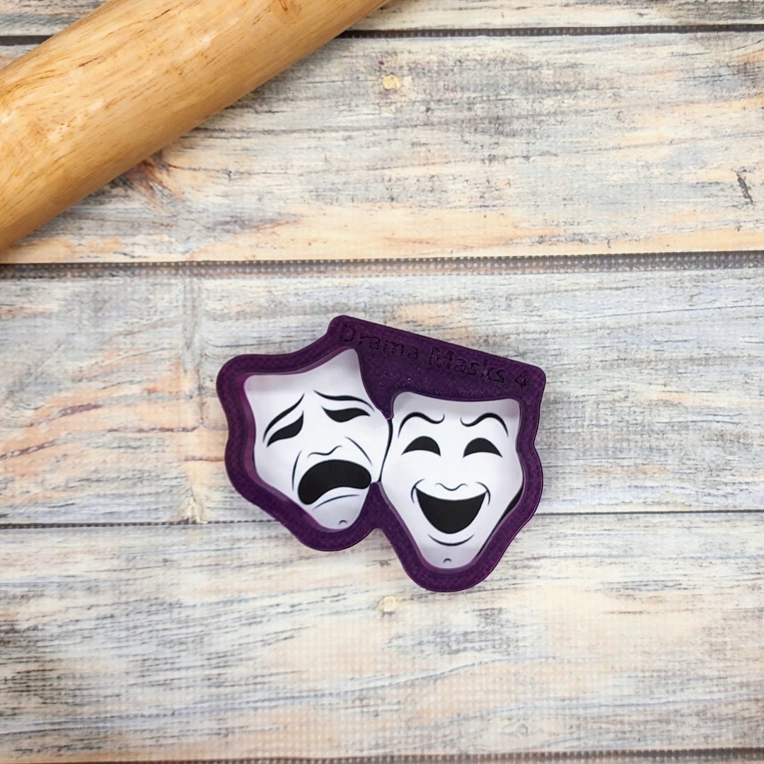 Drama Masks #2 Cookie Cutter and Fondant Cutter and Clay Cutter - Etsy