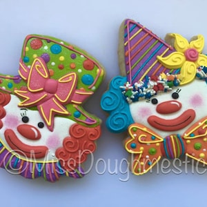 Miss Doughmestic Clown #1 Cookie Cutter and Fondant Cutter and Clay ...