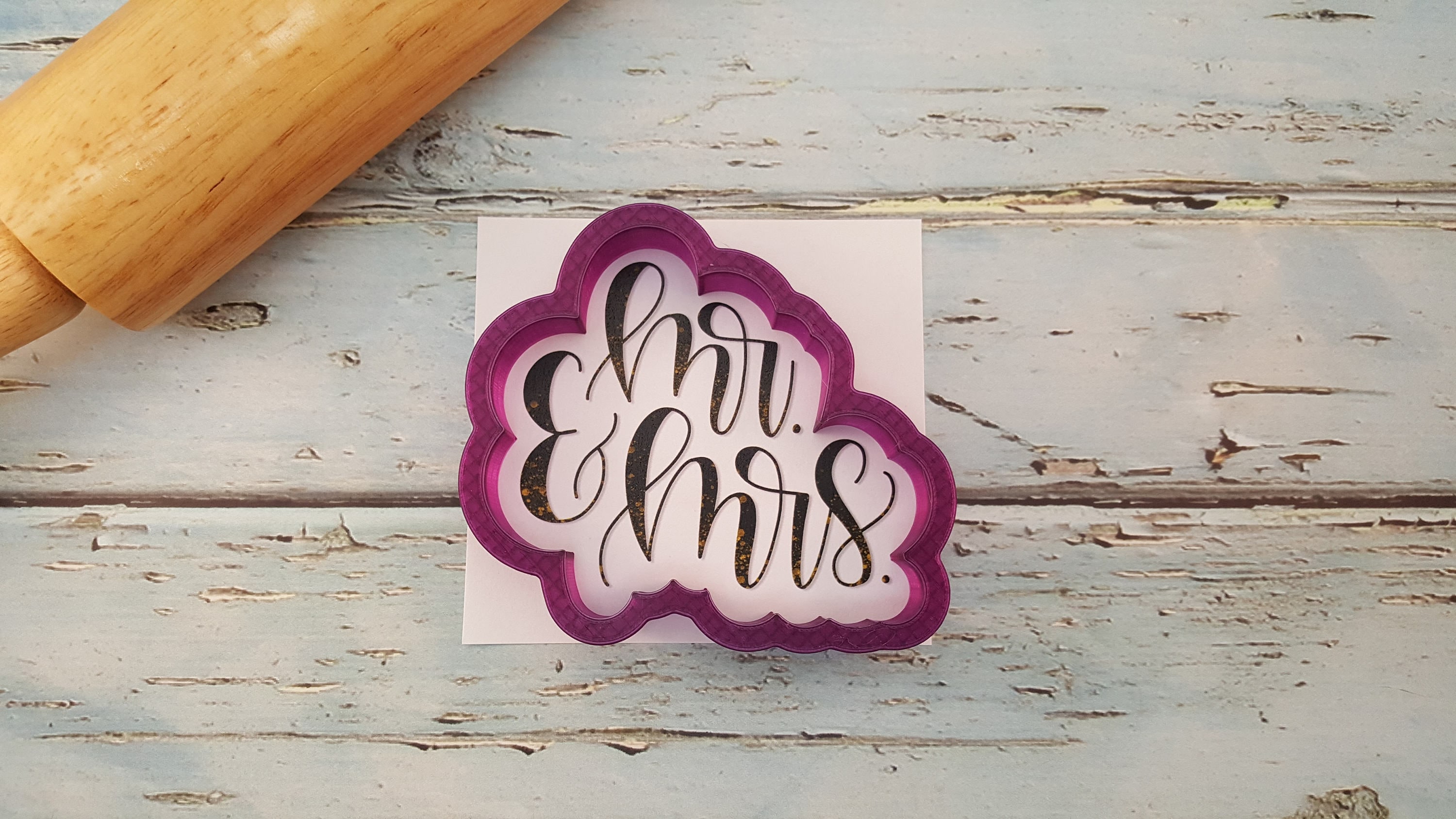 Mr & Mrs Hand Lettered Cookie Cutter and Fondant Cutter and - Etsy
