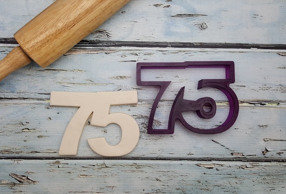 75 Seventy Five Seventy Fifth Cookie Cutter and Fondant Cutter - Etsy