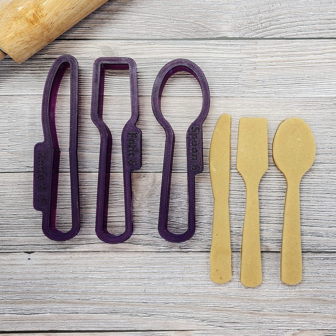 Knife Fork and Spoon Cookie Cutter or Fondant Cutter and Clay Cutter - Etsy