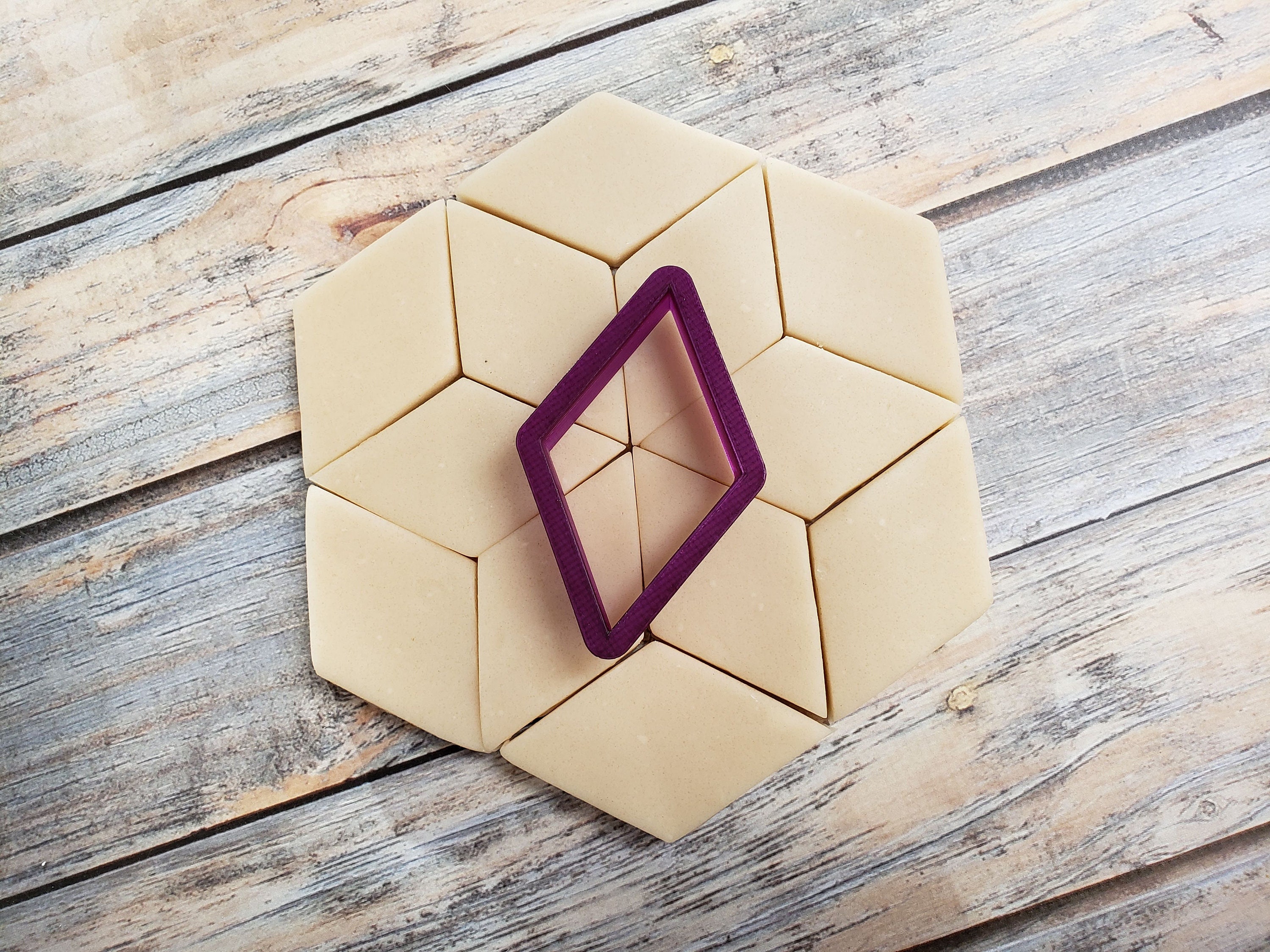 Diamond Shape Platter Cookie Cutter and Fondant Cutter and | Etsy