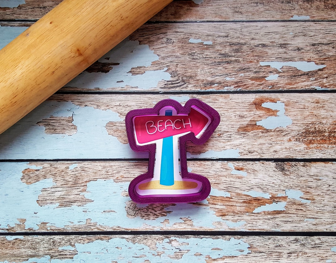 Beach Sign Cookie Cutter and Fondant Cutter and Clay Cutter - Etsy