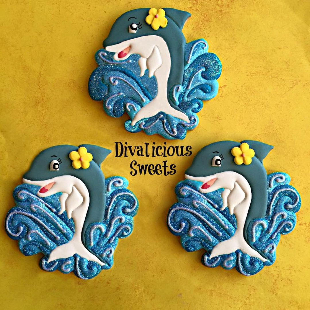 Dolphin With Waves Cookie Cutter and Fondant Cutter and Clay Cutter - Etsy