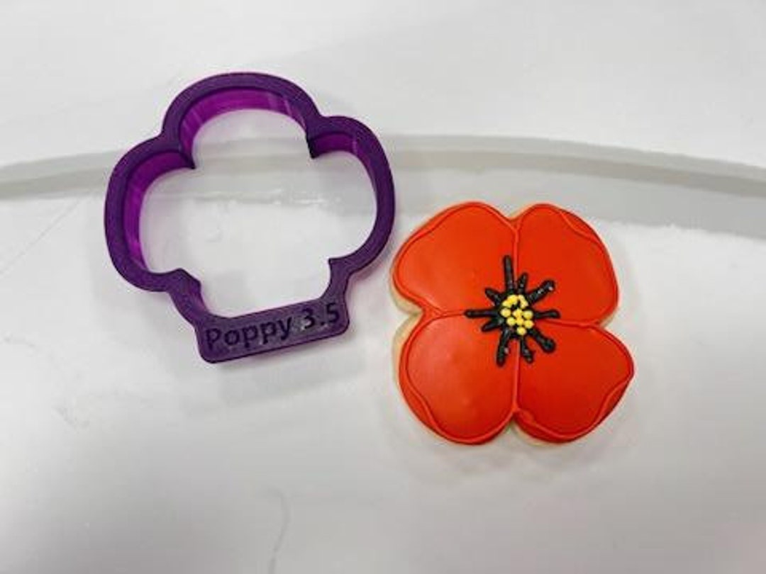 Poppy Flower Cookie Cutter and Fondant Cutter and Clay Cutter - Etsy