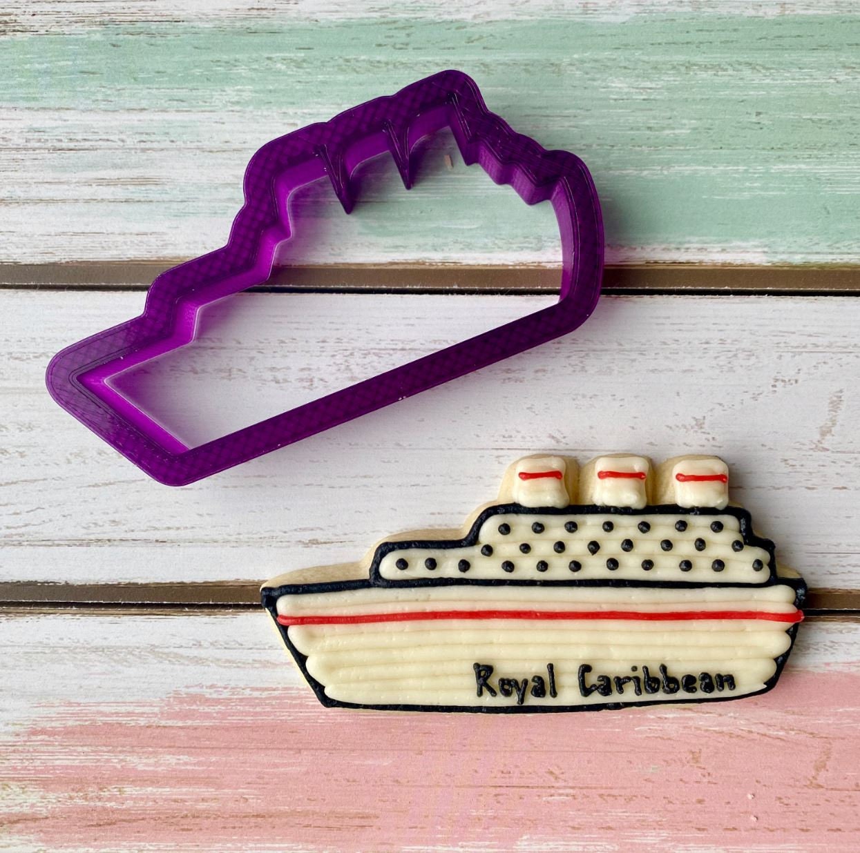 Cruise Ship Side View Cookie Cutter and Fondant Cutter and Clay Cutter ...