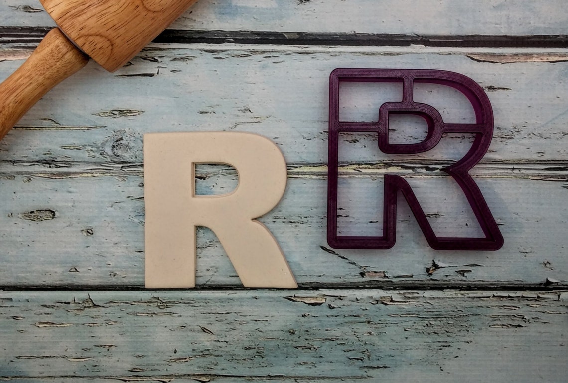 Upper Case Letter R Cookie Cutter and Fondant Cutter and Clay - Etsy