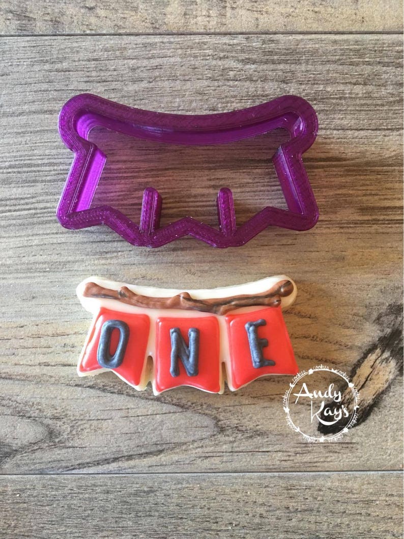 Banner 4 Cookie Cutter and Fondant Cutter and Clay Cutter - Etsy