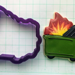 Dumpster Fire Cookie Cutter and Fondant Cutter and Clay Cutter - Etsy