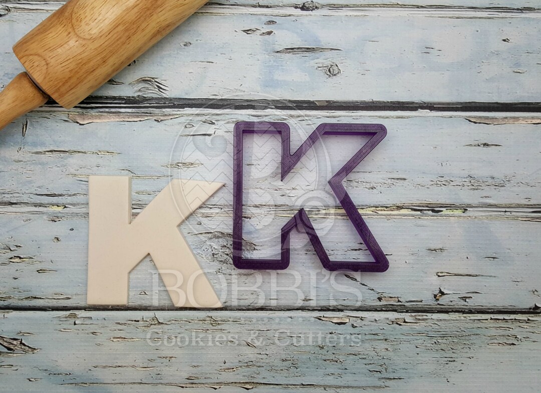 Upper Case Letter K Cookie Cutter and Fondant Cutter and Clay Cutter - Etsy