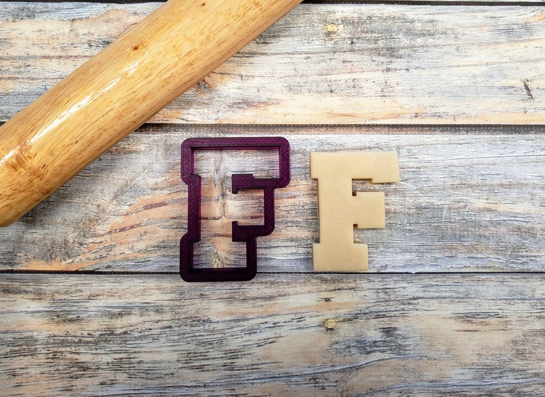 Varsity Letter F Cookie Cutter and Fondant Cutter and Clay Cutter - Etsy