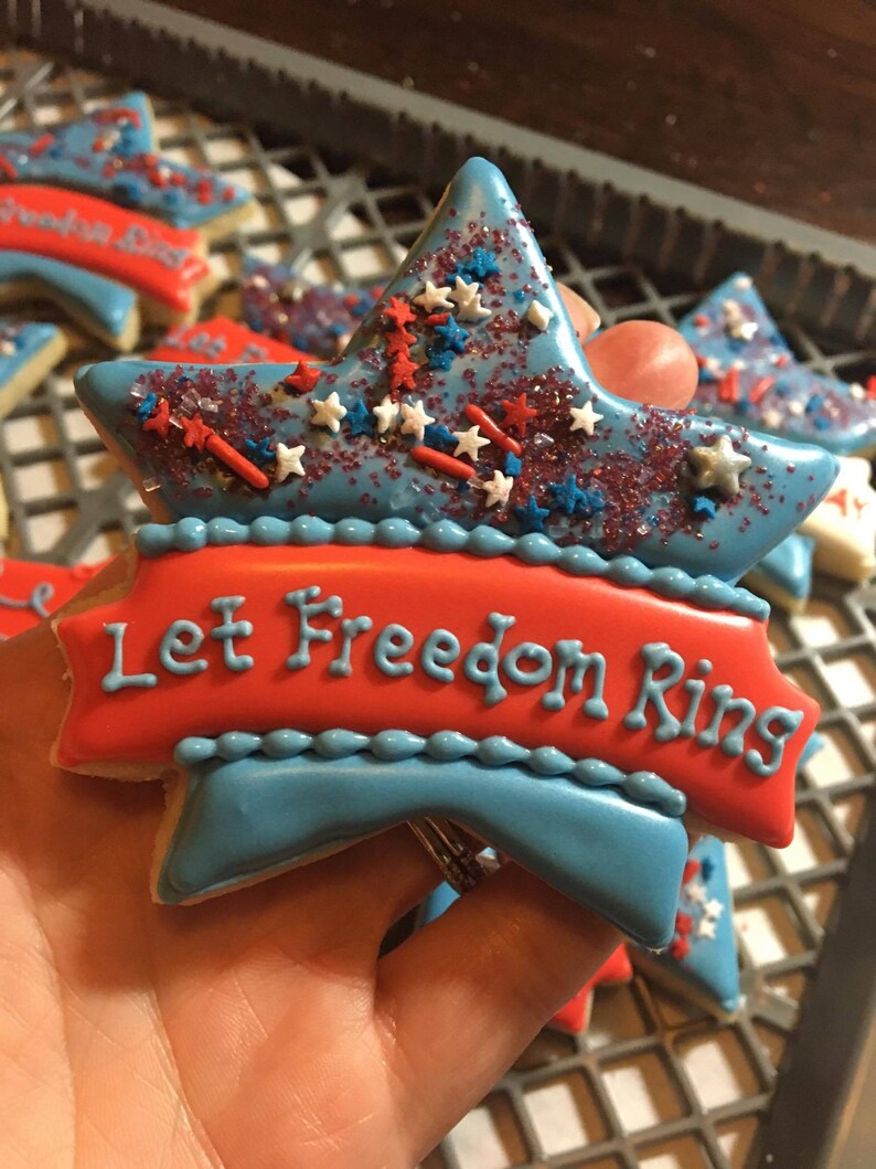 Star with Ribbon or Banner Cookie Cutter and Fondant Cutter | Etsy