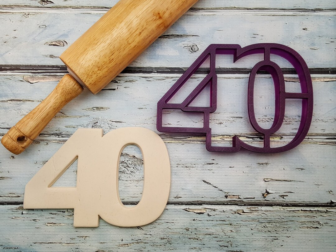 40 Forty Cookie Cutter and Fondant Cutter and Clay Cutter - Etsy