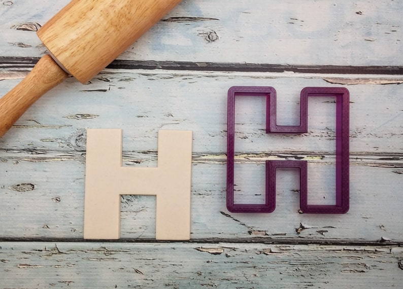 Upper Case Letter H Cookie Cutter and Fondant Cutter and Clay | Etsy