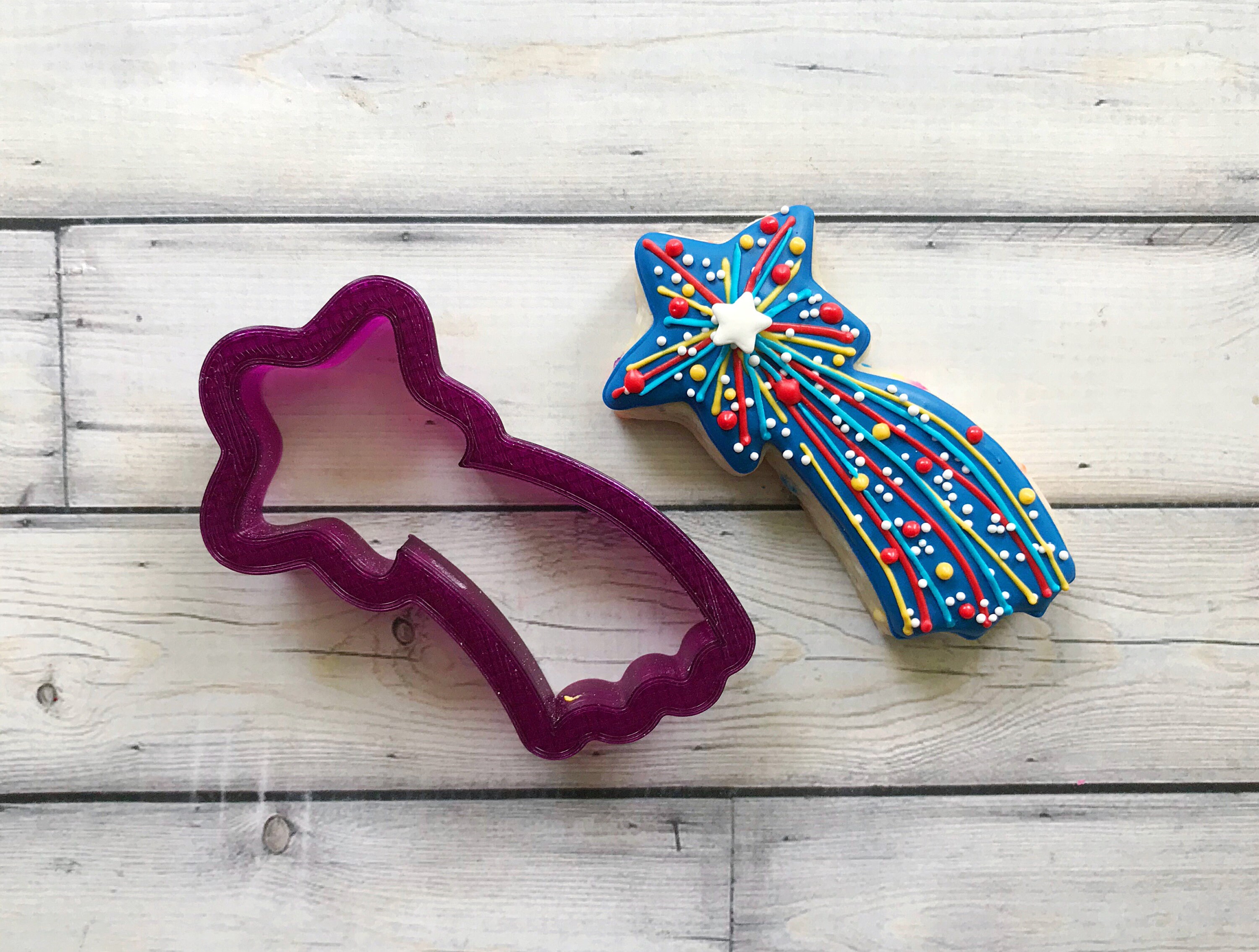 Shooting Star Cookie Cutter and Fondant Cutter and Clay Cutter Etsy