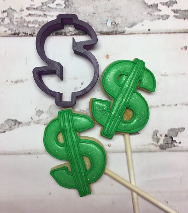 Dollar Sign or Money Cookie Cutter and Fondant Cutter and Clay Cutter ...