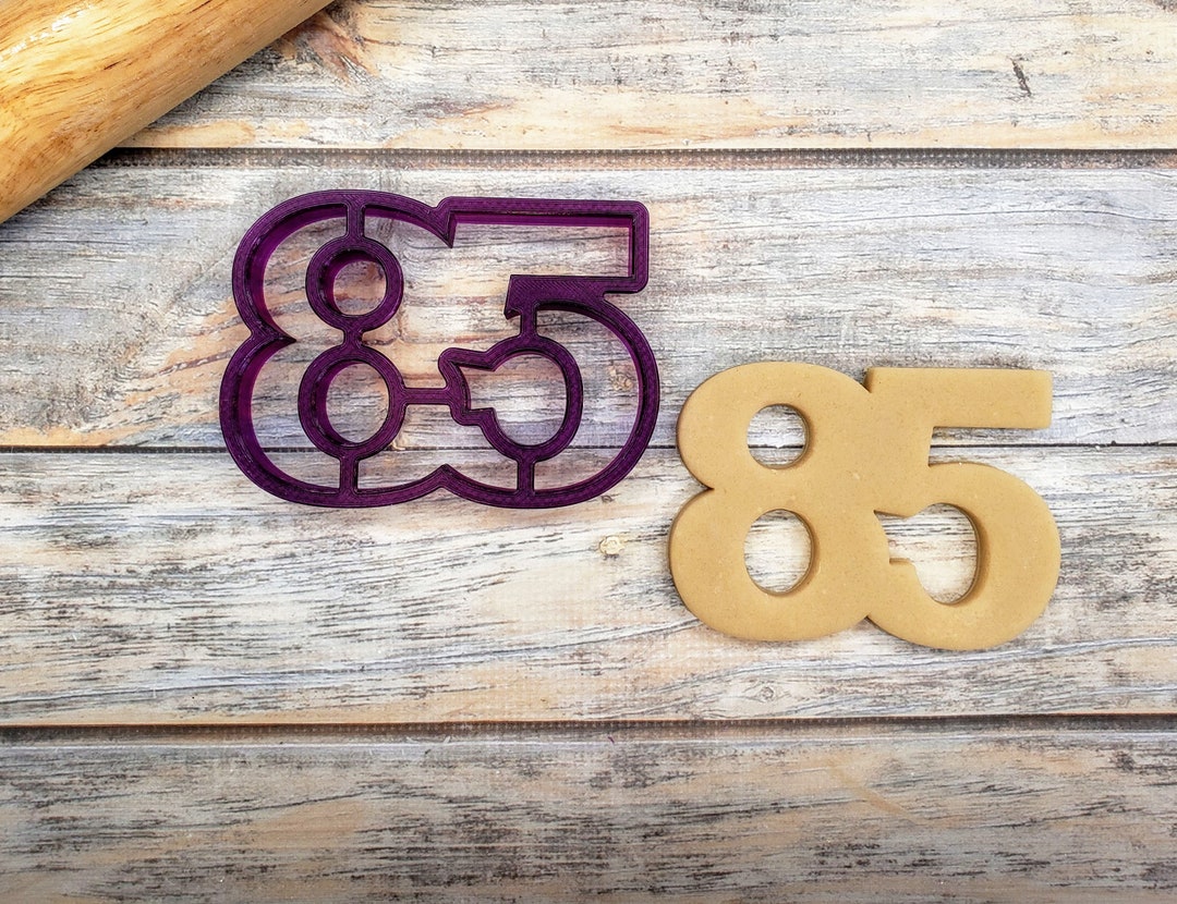 85 Eighty Five Eighty Fifth Cookie Cutter and Fondant Cutter and Clay ...