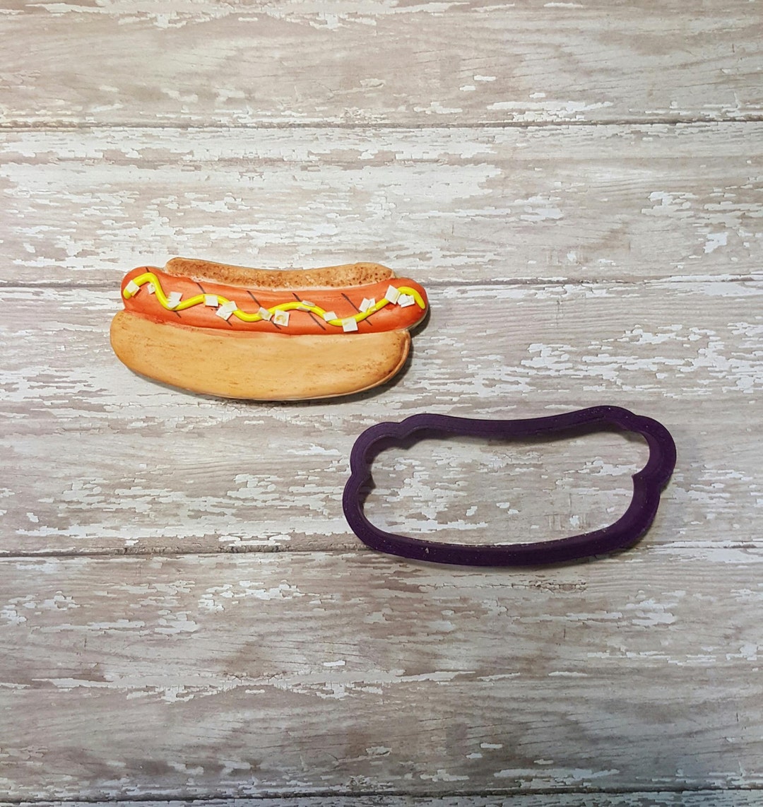 Hot Dog in a Bun Cookie Cutter or Fondant Cutter and Clay Cutter - Etsy