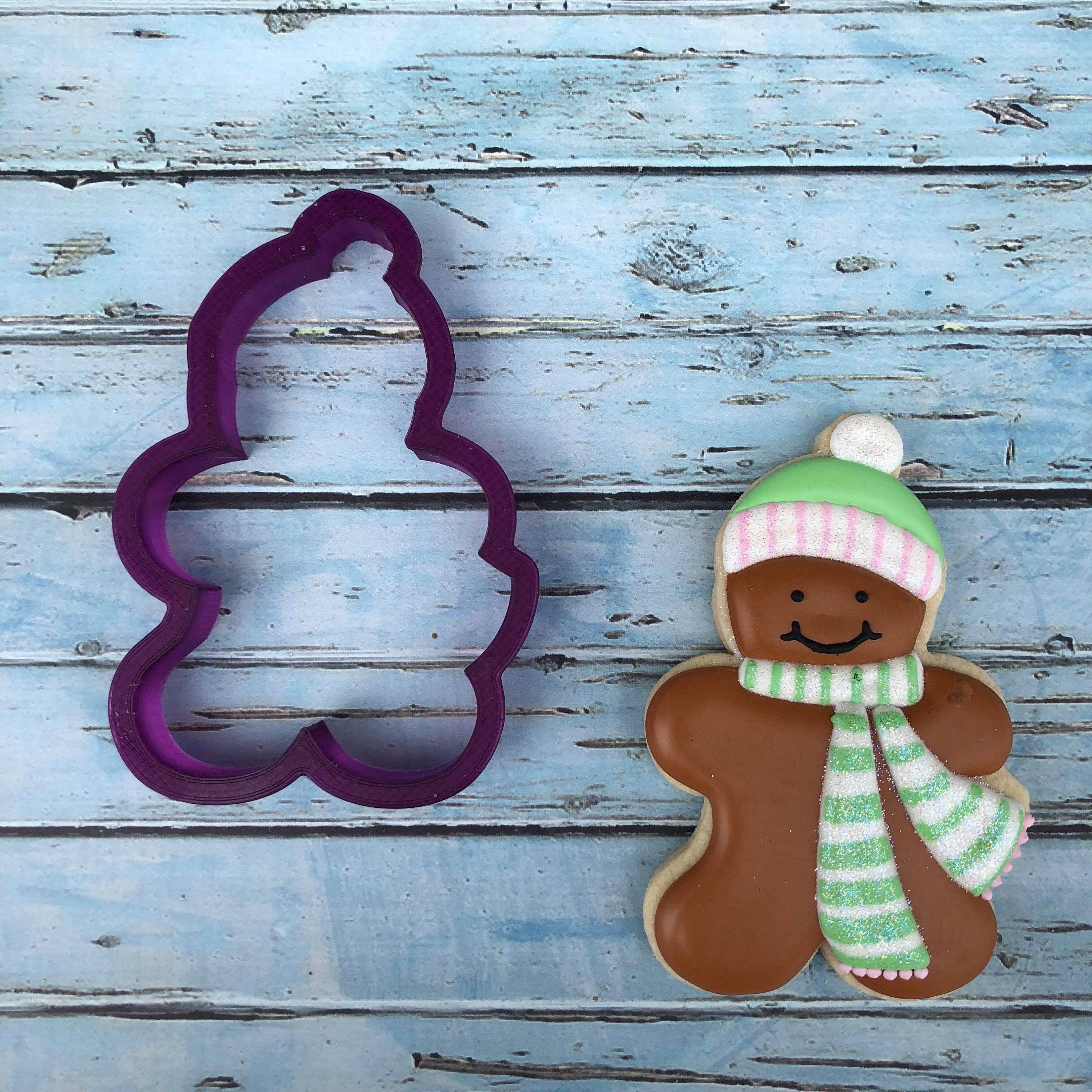 Gingerbread Man or Girl With Scarf Cookie Cutter and Fondant | Etsy