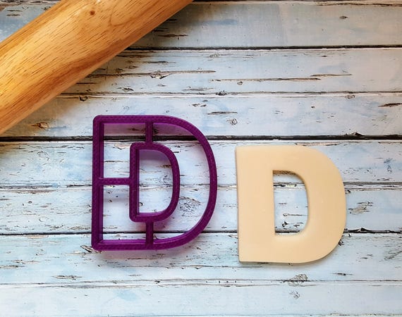 Upper Case Letter D Cookie Cutter and Fondant Cutter and Clay | Etsy