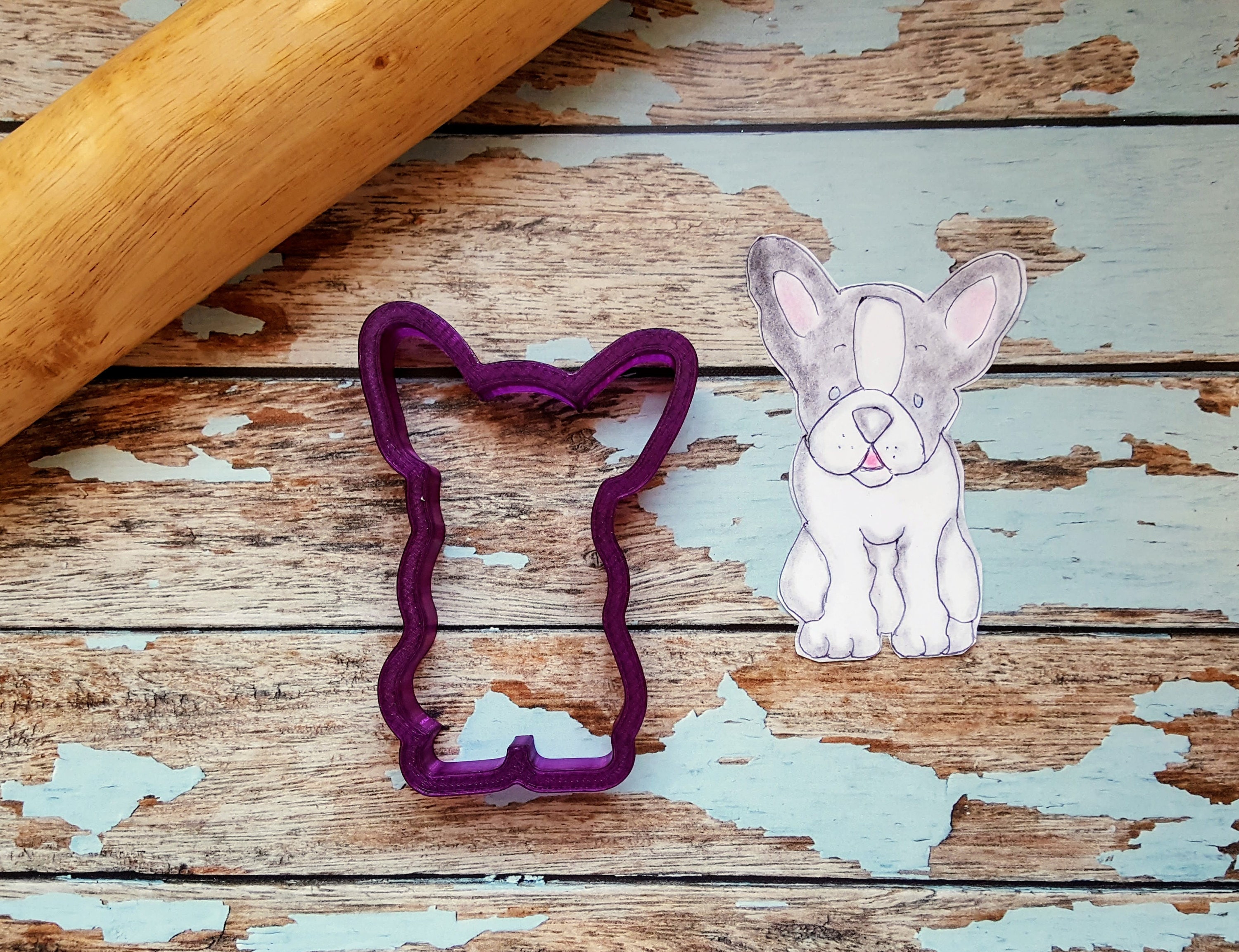 Sitting French Bulldog or Bull Dog Cookie Cutter or Fondant - Etsy