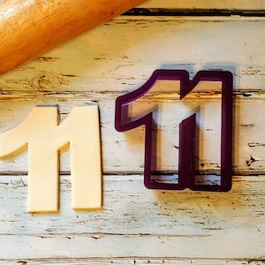 11 or Eleven or Eleventh Number Cookie Cutter and Fondant | Etsy