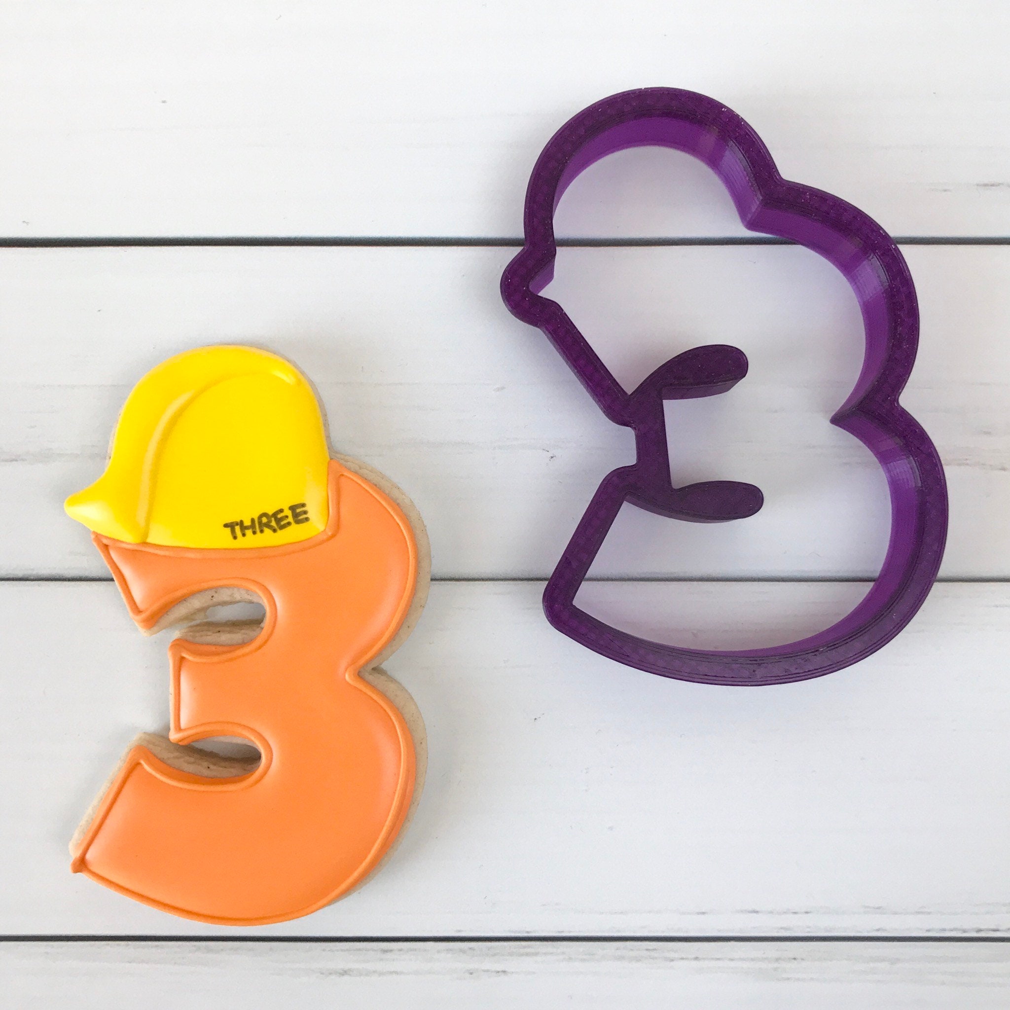 Three or 3 or Third Birthday or Anniversary Number With Hard - Etsy