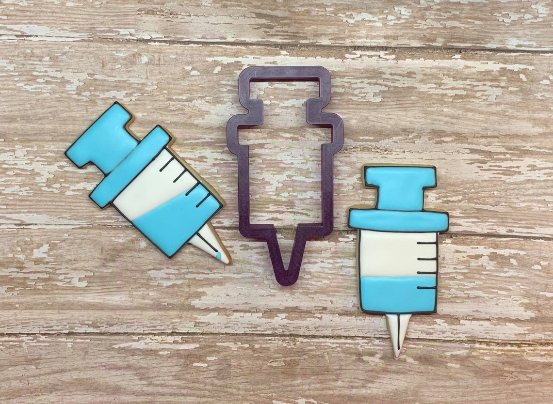 Syringe or Injection Cookie Cutter and Fondant Cutter and Clay Cutter ...