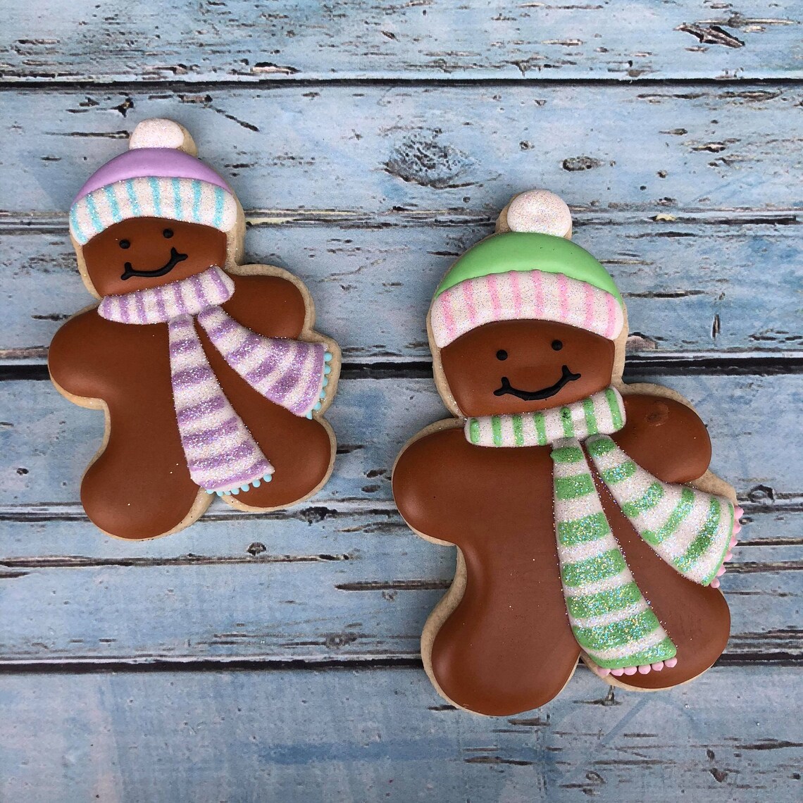 Gingerbread Man or Girl With Scarf Cookie Cutter and Fondant | Etsy