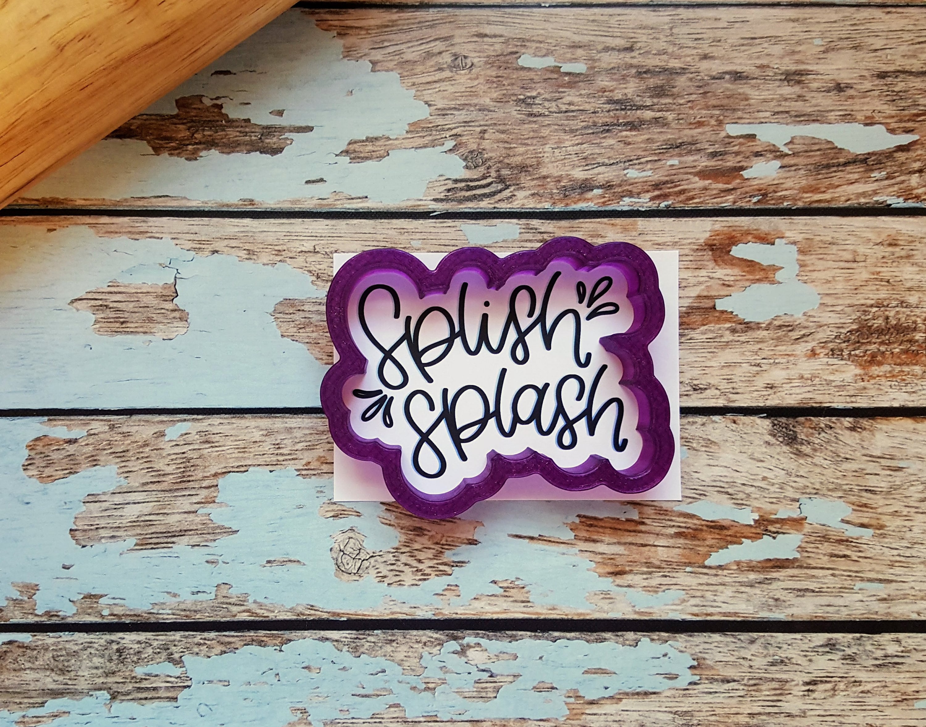 Splish Splash Hand Lettered Cookie Cutter and Fondant Cutter - Etsy