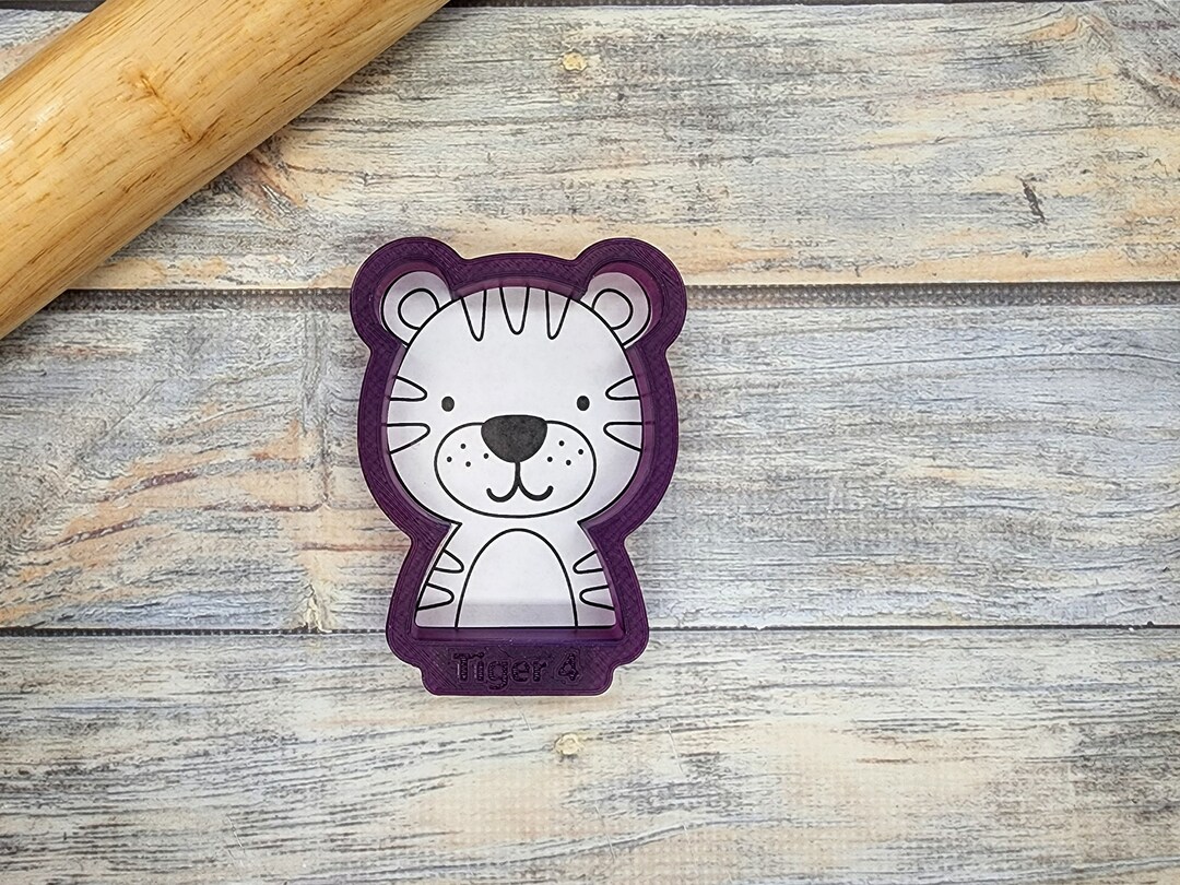 Tiger Face and Shoulders Cookie Cutter and Fondant Cutter and Clay ...