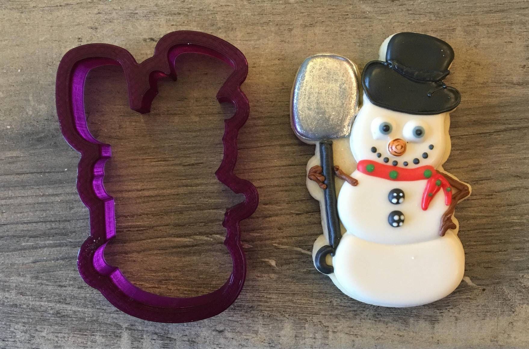 Snowman With Shovel Cookie Cutter or Fondant Cutter and Clay - Etsy