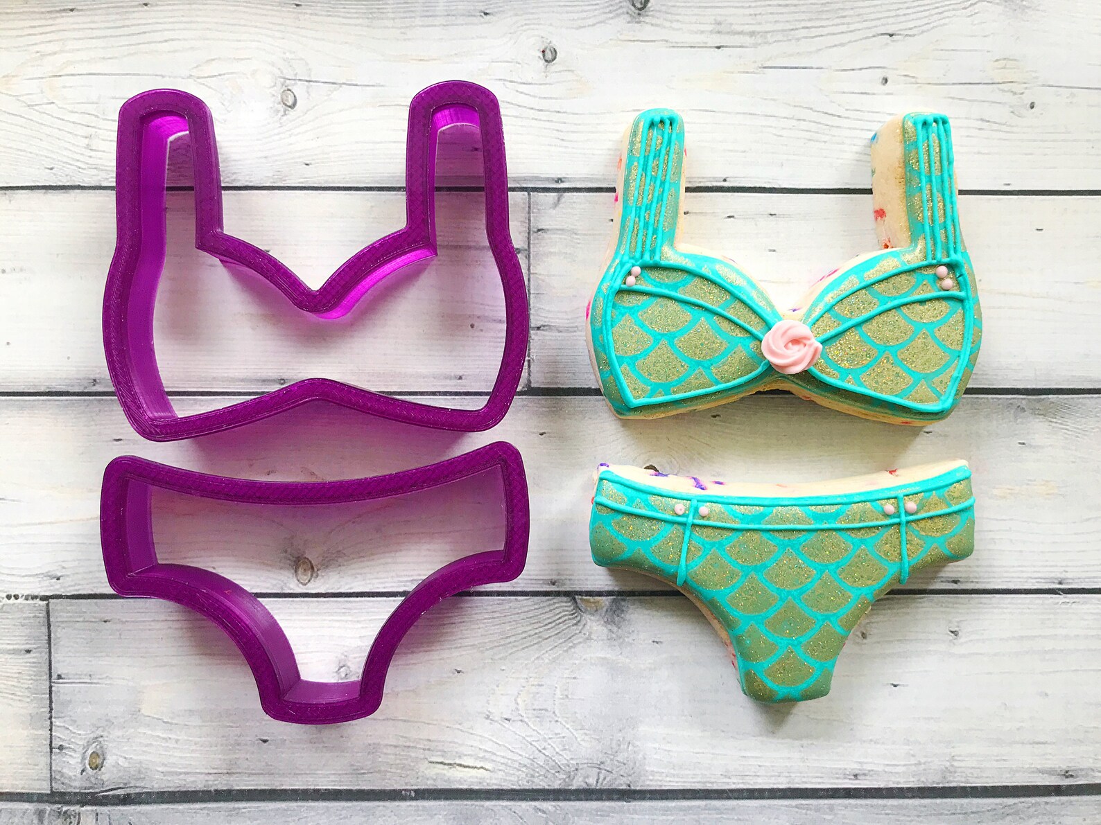 2 Piece Bikini or Bra and Panties or Underwear Cookie Cutter or Fondant ...