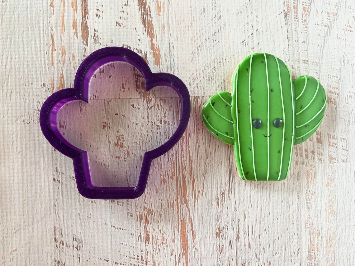 Cactus With Stuck on You Hand Lettered Cookie Cutter and Fondant Cutter ...