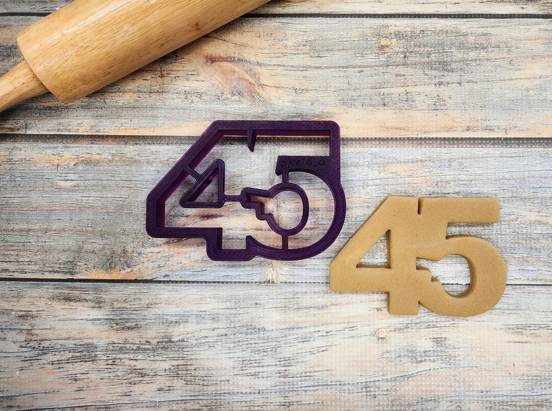 45 Forty Five or Forty Fifth Number Cookie Cutter and Fondant Cutter ...