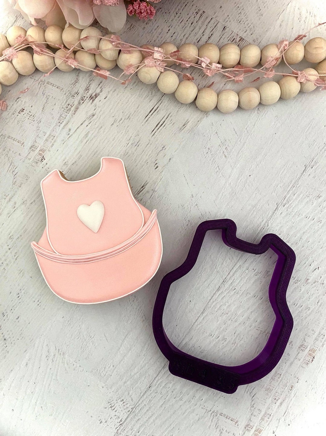 Baby Bib #4 or Bib Apron Cookie Cutter and Fondant Cutter and Clay ...
