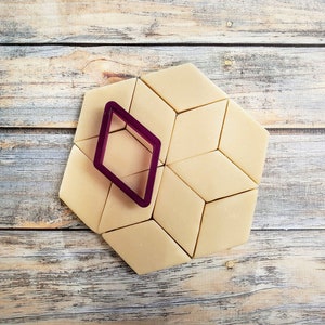 Diamond Shape Platter Cookie Cutter and Fondant Cutter and Clay Cutter ...