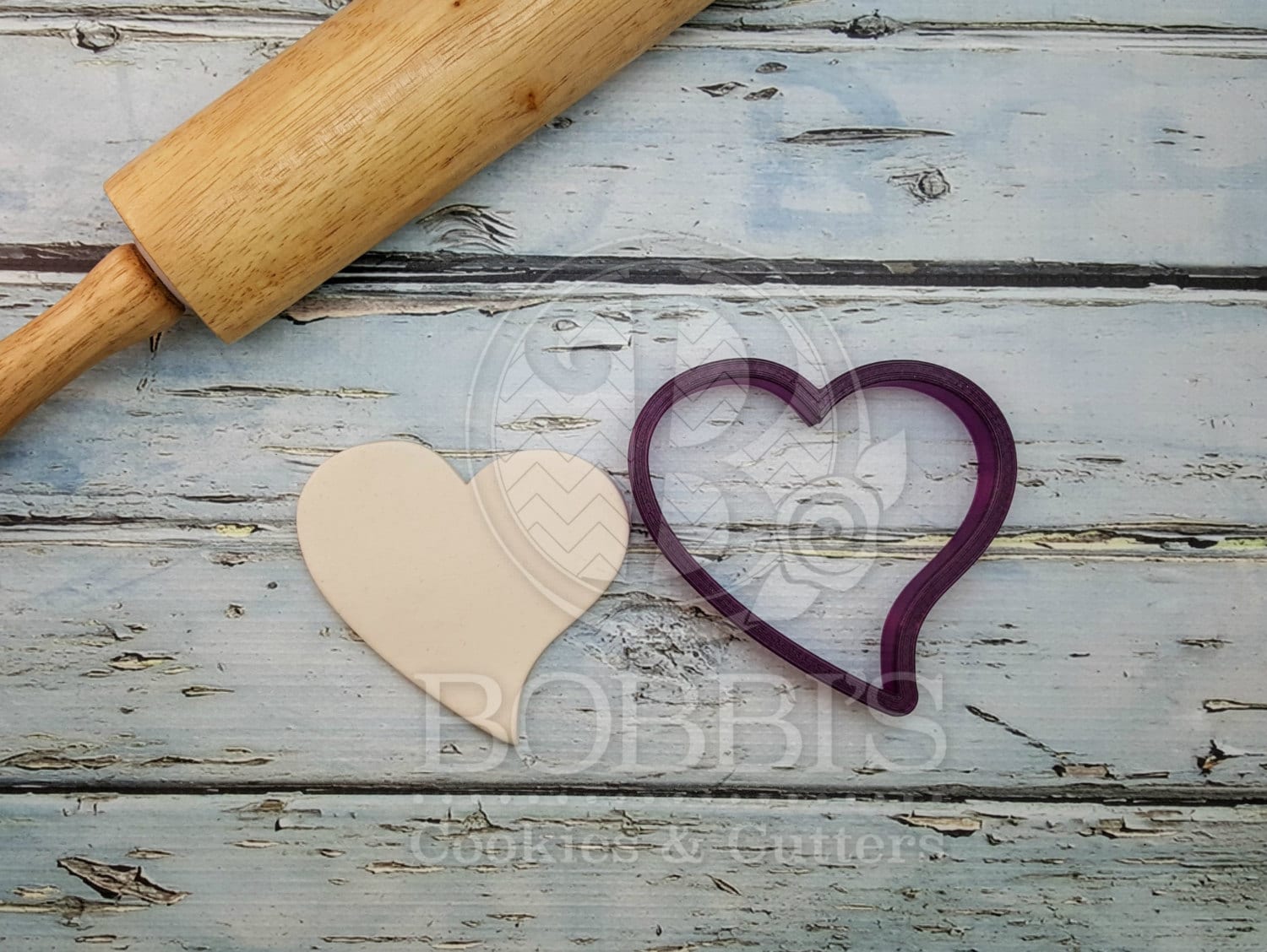 Lopsided Heart Cookie Cutter and Fondant Cutter and Clay | Etsy