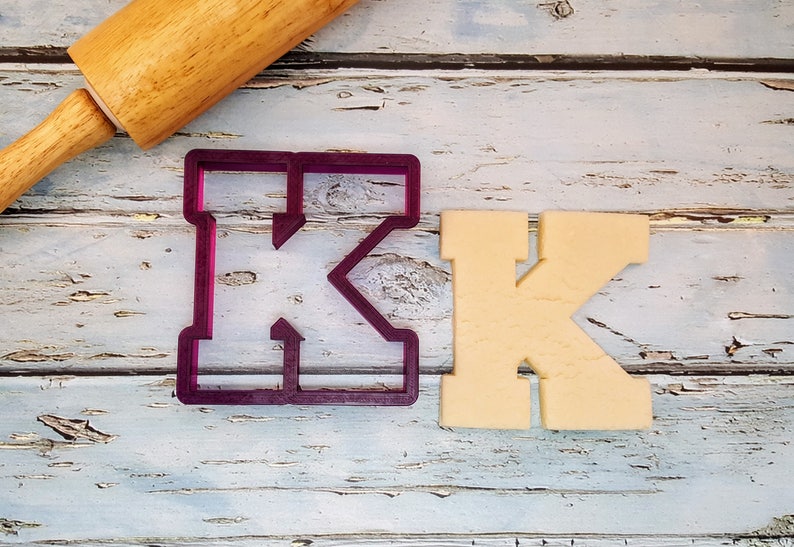 Varsity Letter K Cookie Cutter and Fondant Cutter and Clay Cutter - Etsy